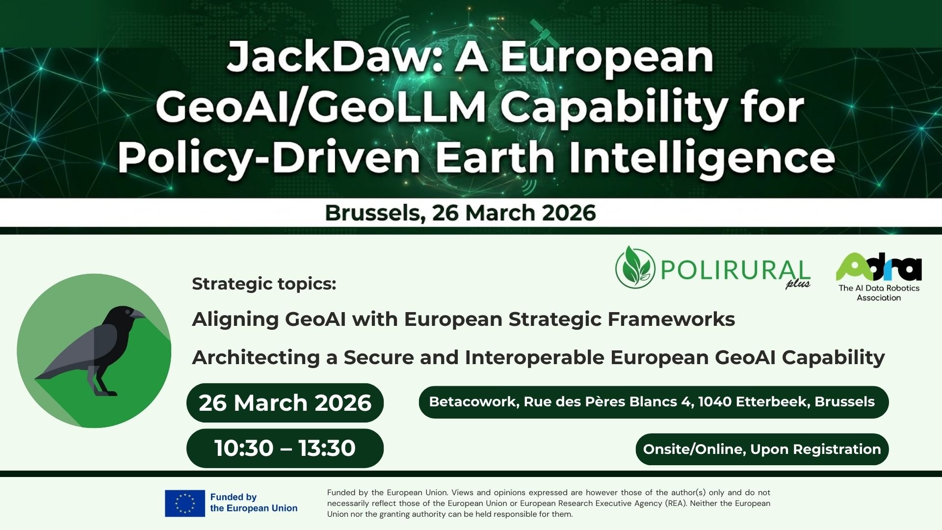 JackDaw Workshop in Brussels: Building Europe’s GeoAI Future ...